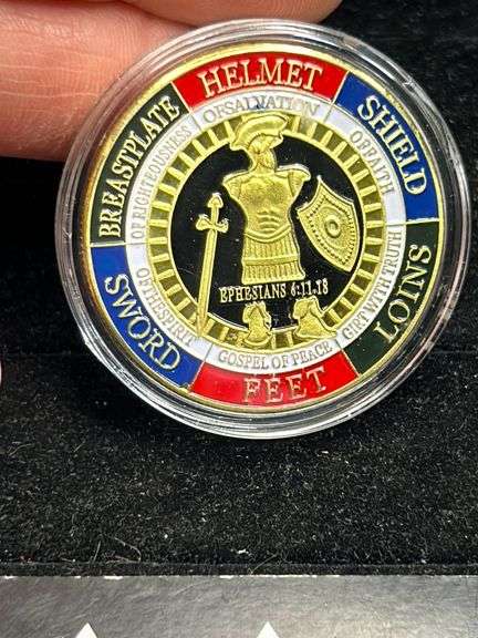 Rare Armor of God Game Knight Coin Challenge Commemorative Coin Color ...
