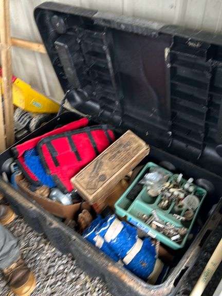 Large Black tote with assortment of tack -clippers and more - McNatt ...