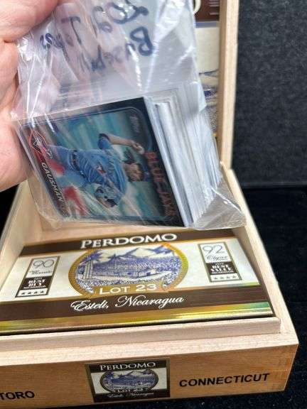Nice wood cigar box full -2024 Topps baseball card - McNatt Real Estate