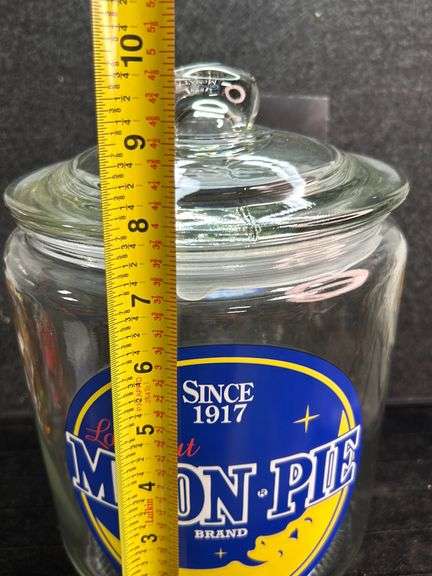 Nice glass Moon Pie jar - McNatt Real Estate