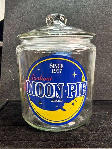 Nice glass Moon Pie jar - McNatt Real Estate