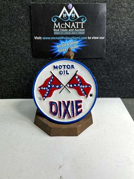 Cast iron DIXIE Motor Oil - McNatt Real Estate