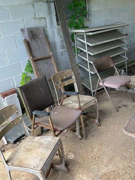 Metal display rack -chairs ladder and more - McNatt Real Estate