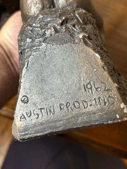 1962 & 1971 PAIR Vintage Austin Productions The Thinker Sculpture ...