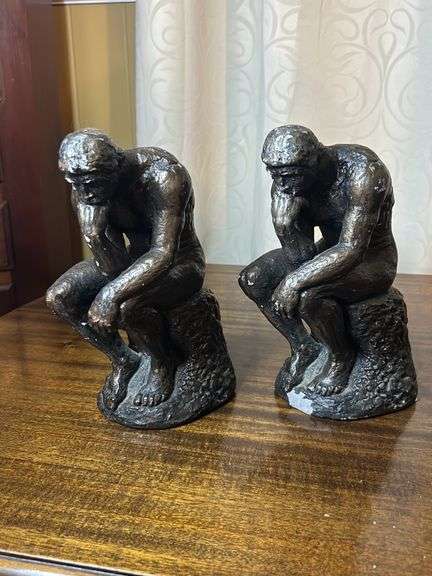 1962 & 1971 PAIR Vintage Austin Productions The Thinker Sculpture ...