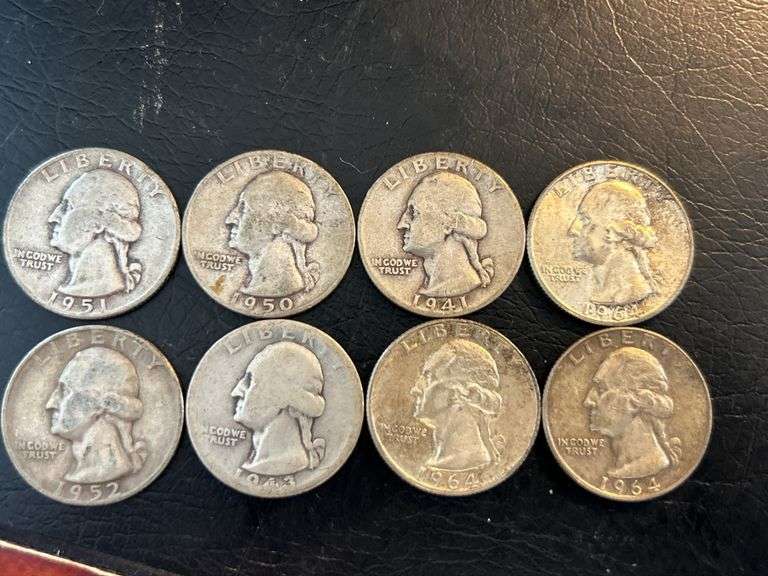 Lot of 8 Washington quarters -various days see photos - McNatt Real Estate