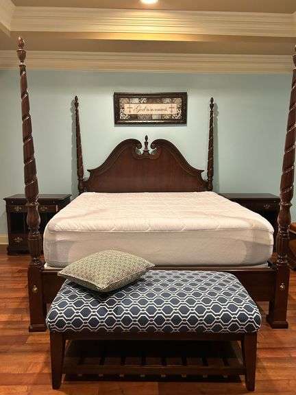 Gorgeous Well made STANLEY FURNITURE king size Bedroom suite (bench is ...