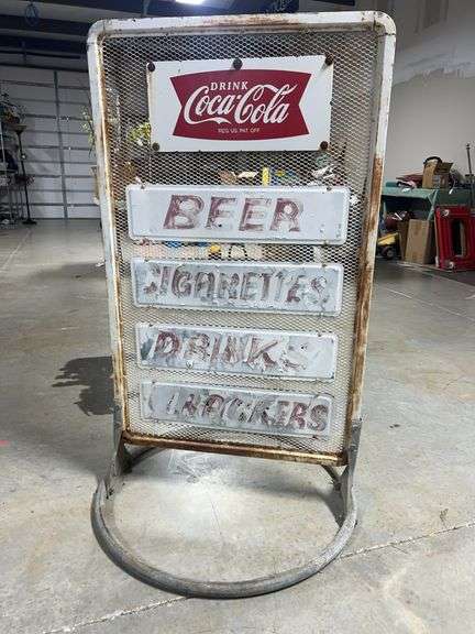 Rare FIND! Fishtail Coca Cola - Early TN Country store road side sign ...