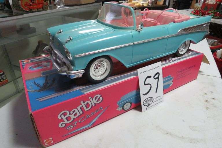 PLASTIC BARBIE DOLL CAR 57' CHEVY 2WITH BOX - McPherson Auction & Realty