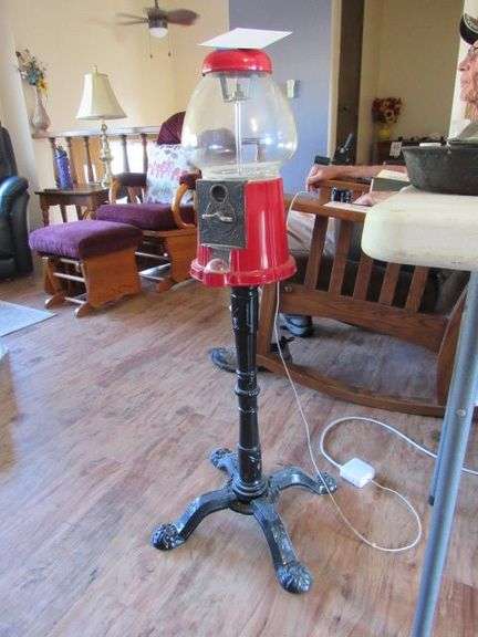Gum Ball Machine on Stand - McPherson Auction & Realty