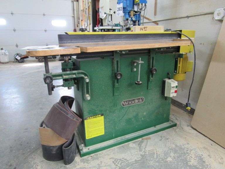 WOODTEK EDGE SANDER WITH SEVERAL NEW BELTS - VERY GOOD AND READY TO USE ...