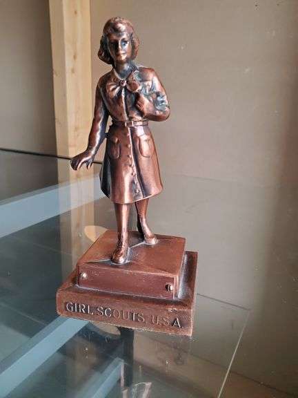 Vintage 1953 Bronze Statue, Girl Scouts USA by Marjorie Daingerfield ...