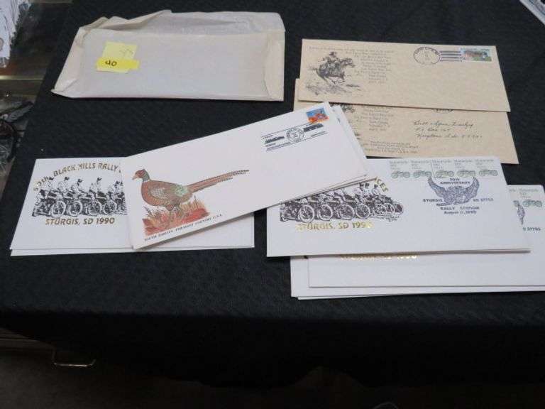 RALLY 14 ENVELOPES 50TH ANNIVERSARY AND SD - McPherson Auction & Realty