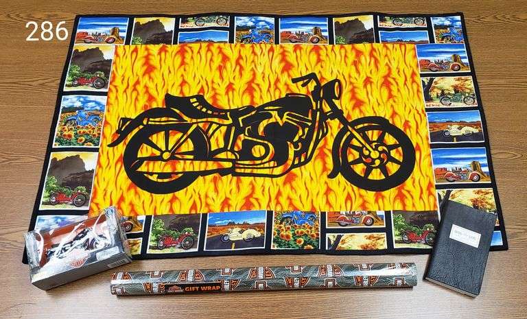 Motorcycle enthusiast package that includes one roll of Harley Davidson ...