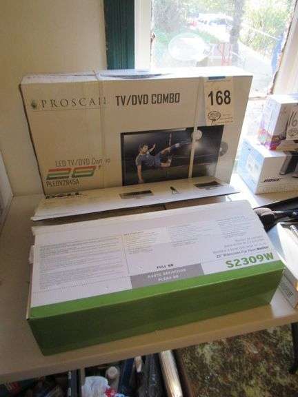 PROSCAN 28" TV/DVD COMBO - NEW IN BOX AND 23" DELL COMPUTER FLAT PANEL ...