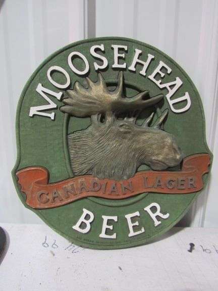 13 X14 MOOSE HEAD SIGN - PLASTIC - McPherson Auction & Realty