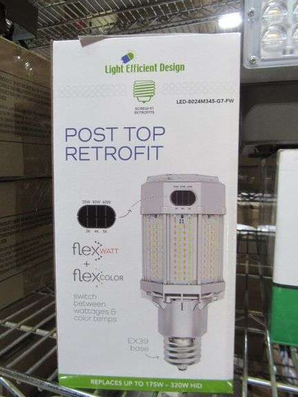 POST TOP RETROFIT LIGHTS - SO MUCH A PIECE X12 - McPherson Auction & Realty