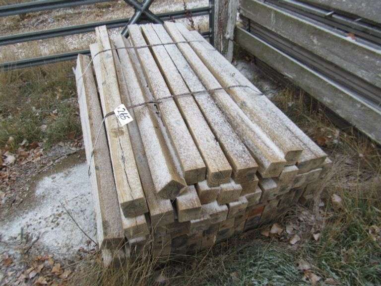 Bundle of approximately 72 4" x 4" x 6' treated posts - McPherson ...
