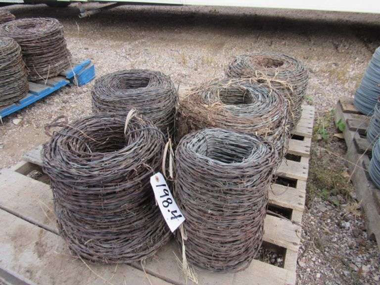 5 ROLLS OF USED BARB WIRE - SELLING AS A GROUP FOR ONE MONEY ...