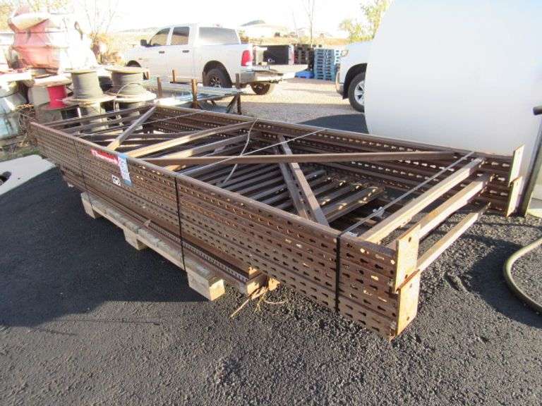 GROUP OF PALLET RACKING - INCLUDES 4 48' WIDE X 12' UPRIGHTS, 12 102 ...