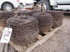 3 ROLLS OF USED BARB WIRE - SELLING AS A GROUP FOR ONE MONEY ...