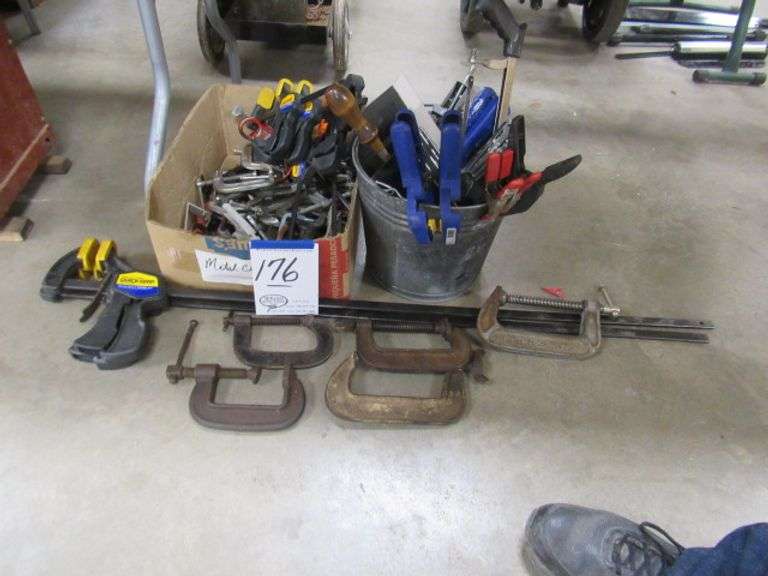 LARGE VARIETY C-CLAMPS, WOOD CLAMPS, PINCH CLAMPS, SHEETROCK TOOLS ...