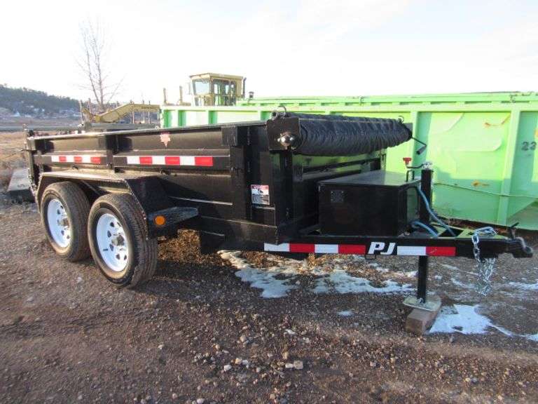 2020 PJ tandem axle dump bed trailer - self contained - 5' x 10' - with ...