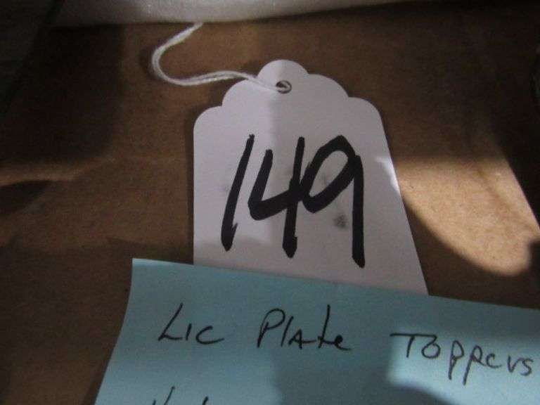 2-VINTAGE RED GLASS LIC. PLATE TOPPERS FOR YOUR MOTORCYCLE SO MUCH A PC ...