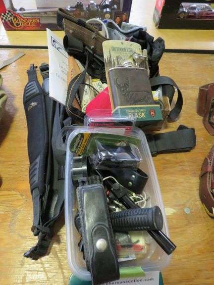 TWO FLATS OF MISC. GUN ACCESSORIES - McPherson Auction & Realty