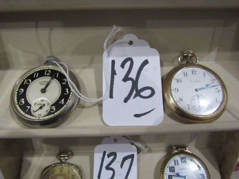 INGRAHAM EVERBRITE CAPTAIN POCKET WATCH ELGIN POCKET WATCH BOTH TO GO ...