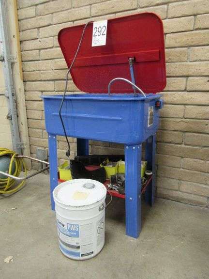 PARTS WASHER WITH BUCKET OF BLASTER PARTS SOLVENT - McPherson Auction ...