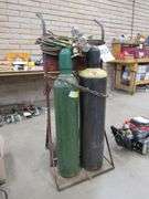OXY/ACETYLENE TORCH SET WITH SMITH WITH SMITH GAUGES AND TORCH HANDSET ...