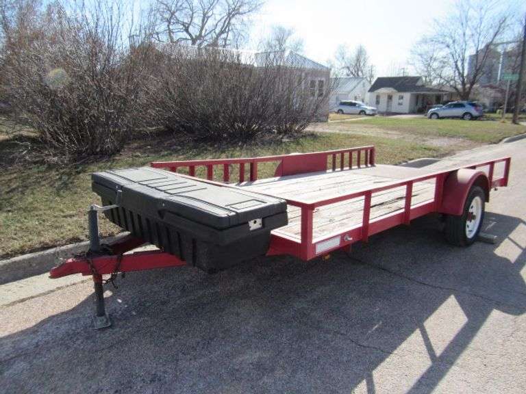 CARSON 66" X 160" UTILITY TRAILER - STEEL RAMPS THAT DOUBLES AS SIDE ...