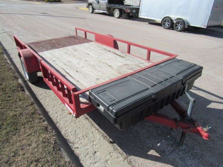 CARSON 66" X 160" UTILITY TRAILER - STEEL RAMPS THAT DOUBLES AS SIDE ...