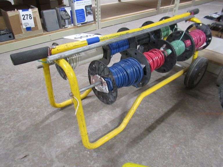 WIRE CART WITH #10 THHN SPOOLS - McPherson Auction & Realty