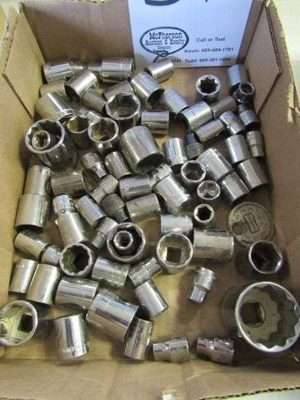 BOX OF ASSORTED CRAFTSMAN SOCKETS - McPherson Auction & Realty