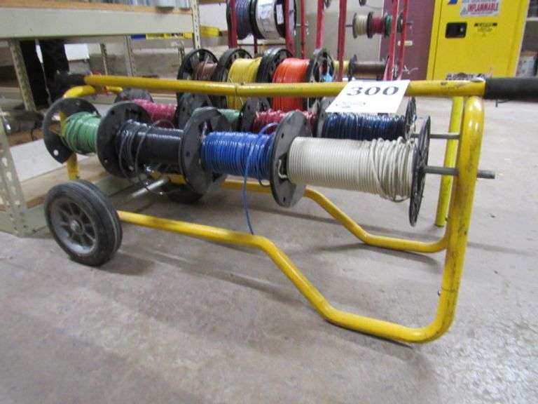 WIRE CART WITH #10 THHN SPOOLS - McPherson Auction & Realty