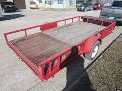 CARSON 66" X 160" UTILITY TRAILER - STEEL RAMPS THAT DOUBLES AS SIDE ...