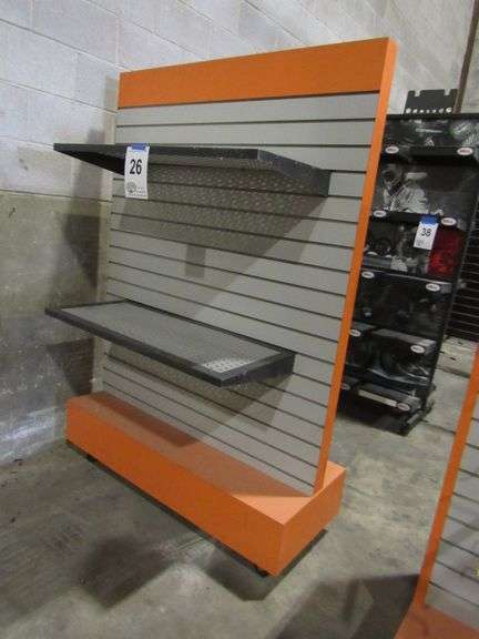 DOUBLE SIDED SLATWALL DISPLAY RACK - 48"X70" - ON CASTERS- KTM COLORS ...