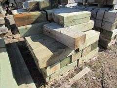 4 - PALLETS OF GUARD RAIL BLOCKS - ALL TREATED - GOOD BLOCKING HERE ...