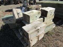 4 - PALLETS OF GUARD RAIL BLOCKS - ALL TREATED - GOOD BLOCKING HERE ...