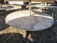 SHOP BUILT SPINNING STORAGE SHELF UNIT - 4 SHELVES - APROX 6' TALL AND ...