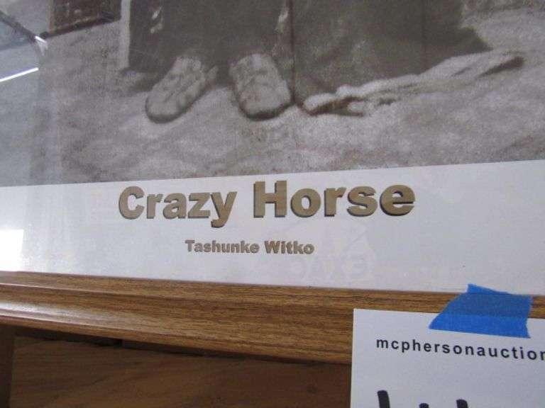 CRAZY HORSE POSTER FRAMED 23"W X 33" TALL - McPherson Auction & Realty