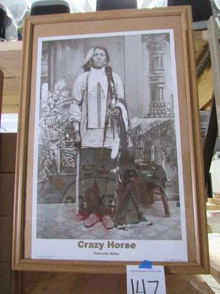 CRAZY HORSE POSTER FRAMED 23"W X 33" TALL - McPherson Auction & Realty