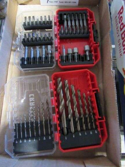 BOX OF DRILL BITS & DRIVER BITS - McPherson Auction & Realty