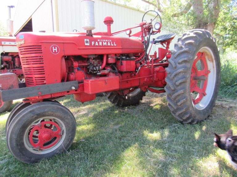 FARMALL H TRACTOR - GOOD TIRES - RUNS GOOD - GAS - WEIGHTS AND BRACKET ...