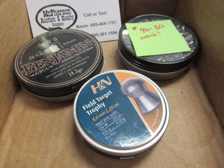 1700 PLUS ROUNDS OF .20 CALIBER AMMO - McPherson Auction & Realty