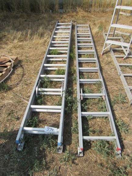 GROUP OF ALUMINUM LADDERS - McPherson Auction & Realty