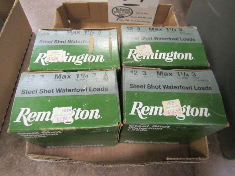 25 ROUND BOX 0F 12 GUAGE SO MUCH A BOX TIMES 4 - McPherson Auction & Realty