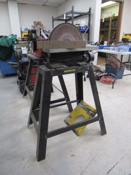 CENTRAL MACHINERY 12" DISC SANDER 110 ON STAND INCLUDES PACK OF 12 ...